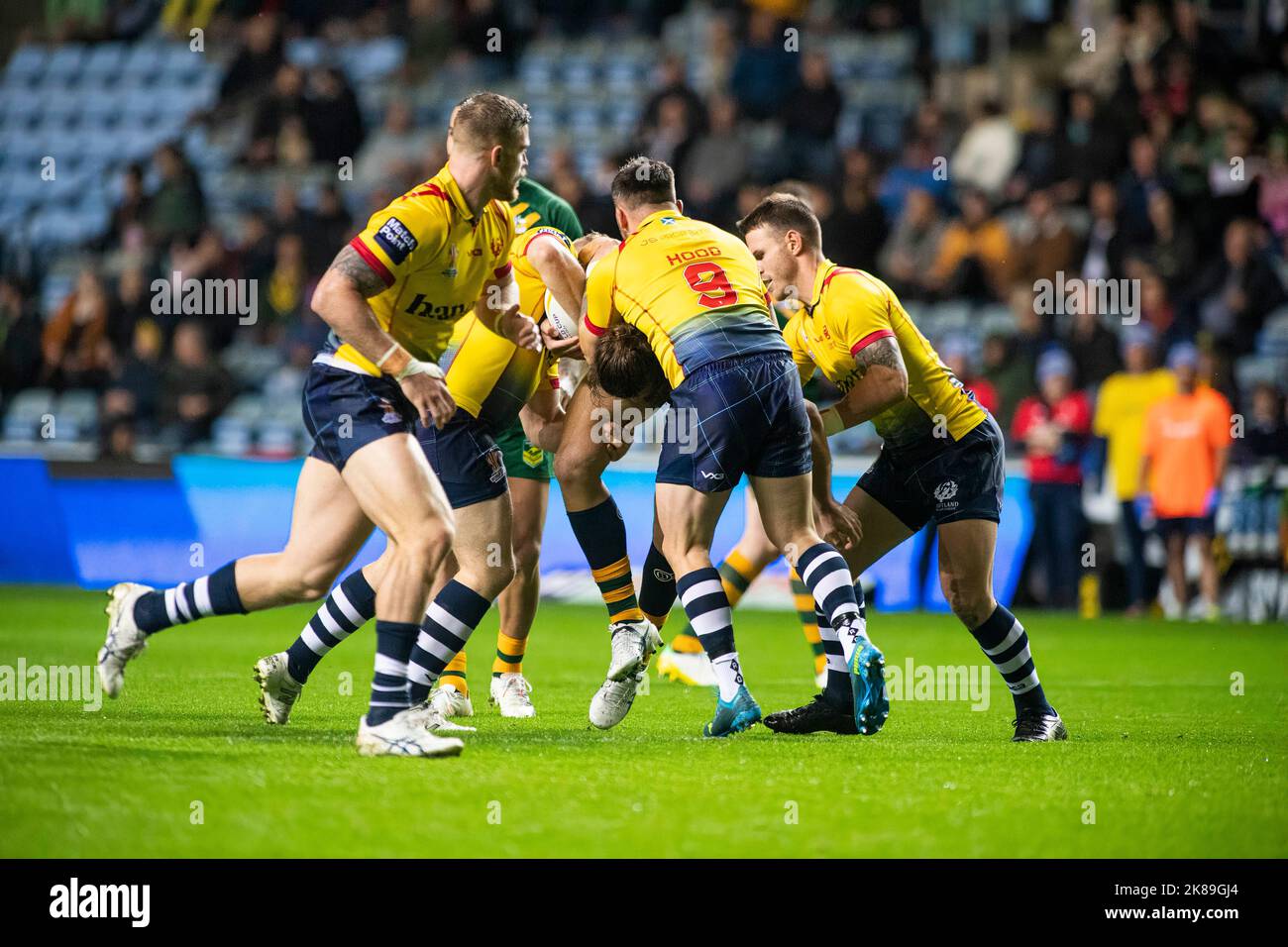 Coventry England 21st October: Match action during the Rugby League World Cup 2021 between ...