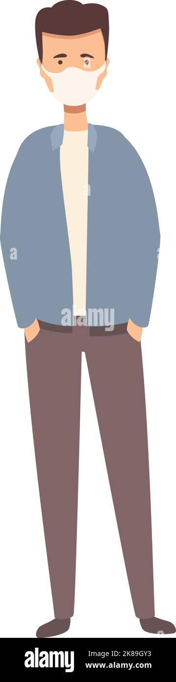 Covid protect icon cartoon vector. Child mask. Classroom mask Stock ...