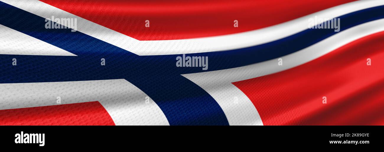 Flag of Norway. Web Banner Stock Photo - Alamy