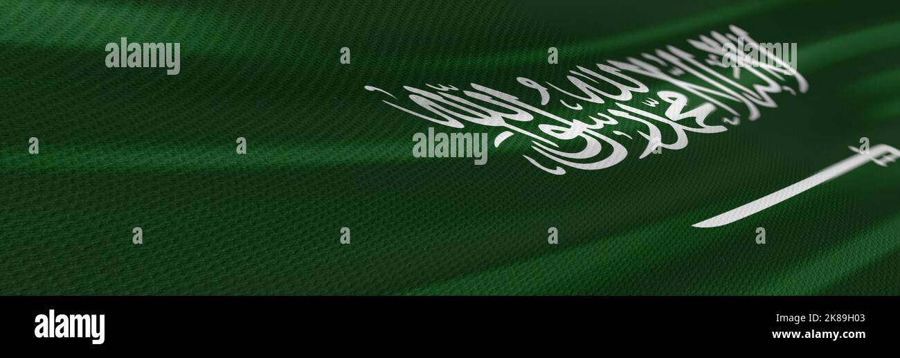 Flag of Saudi Arabia. Web Banner Stock Photo - Alamy