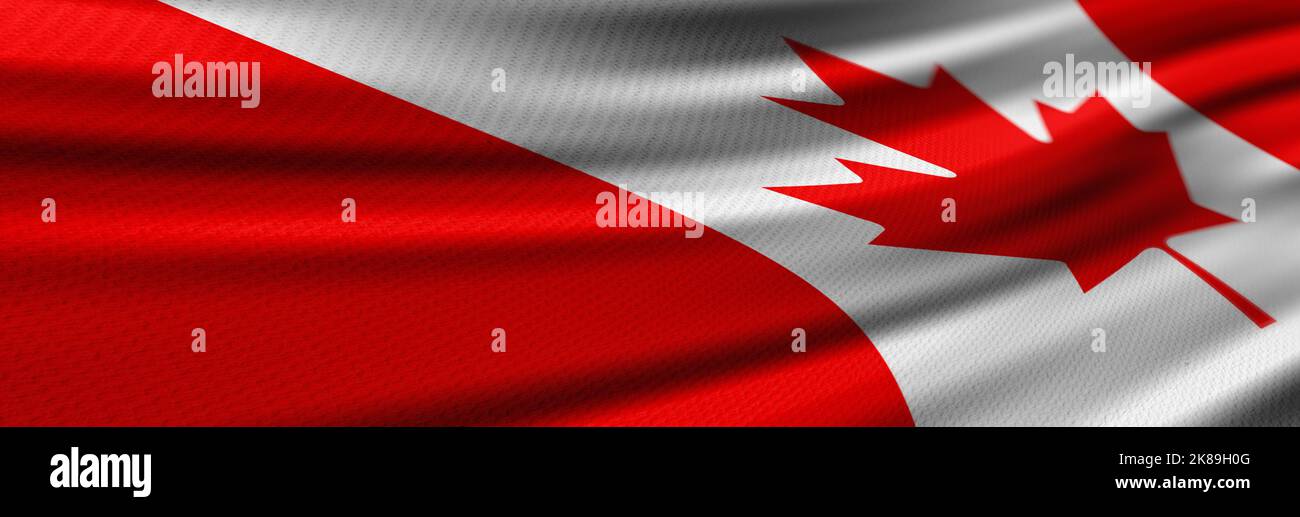 Flag of Canada. Web Banner Stock Photo - Alamy