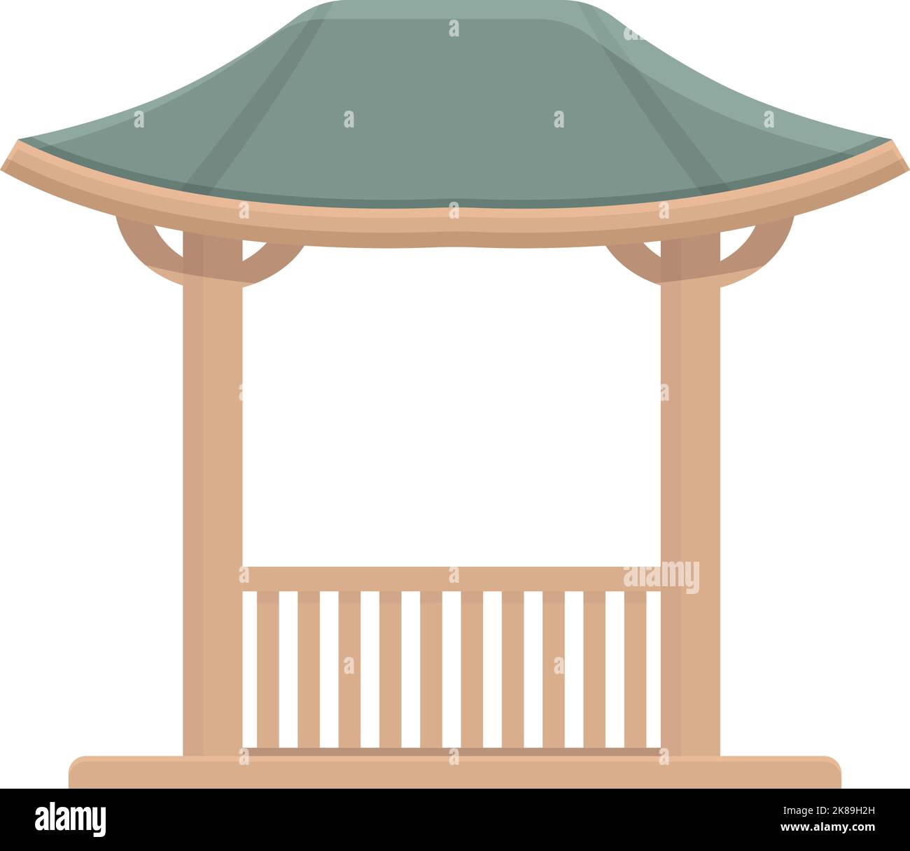 Pavilion house icon cartoon vector. Gazebo shelter. Roof wooden Stock ...