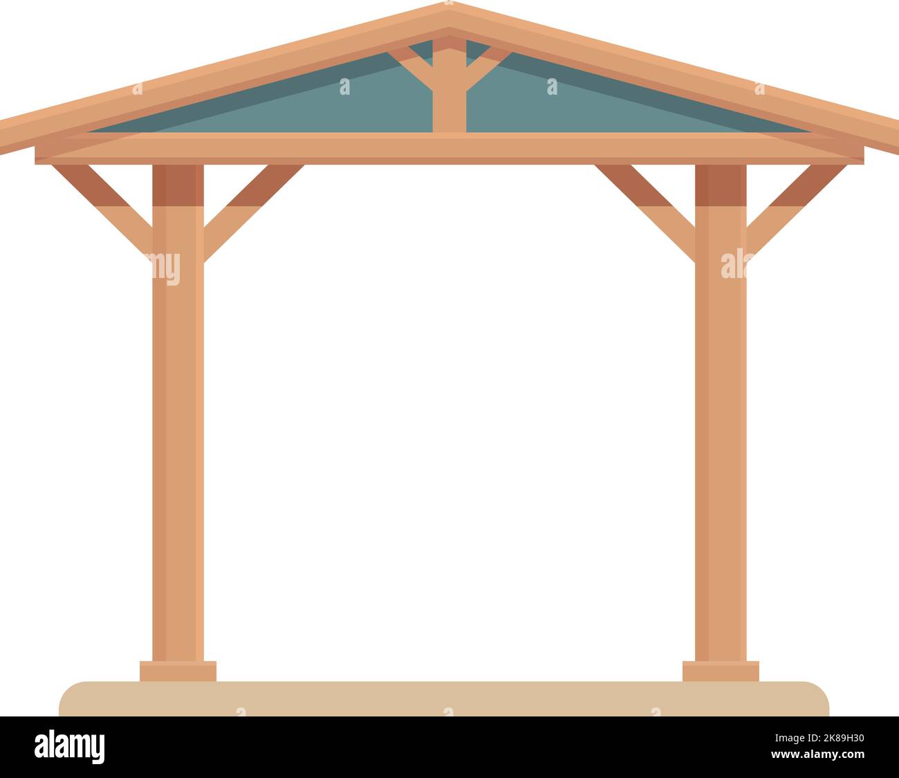 Shelter pergola icon cartoon vector. Wooden patio. House construction ...