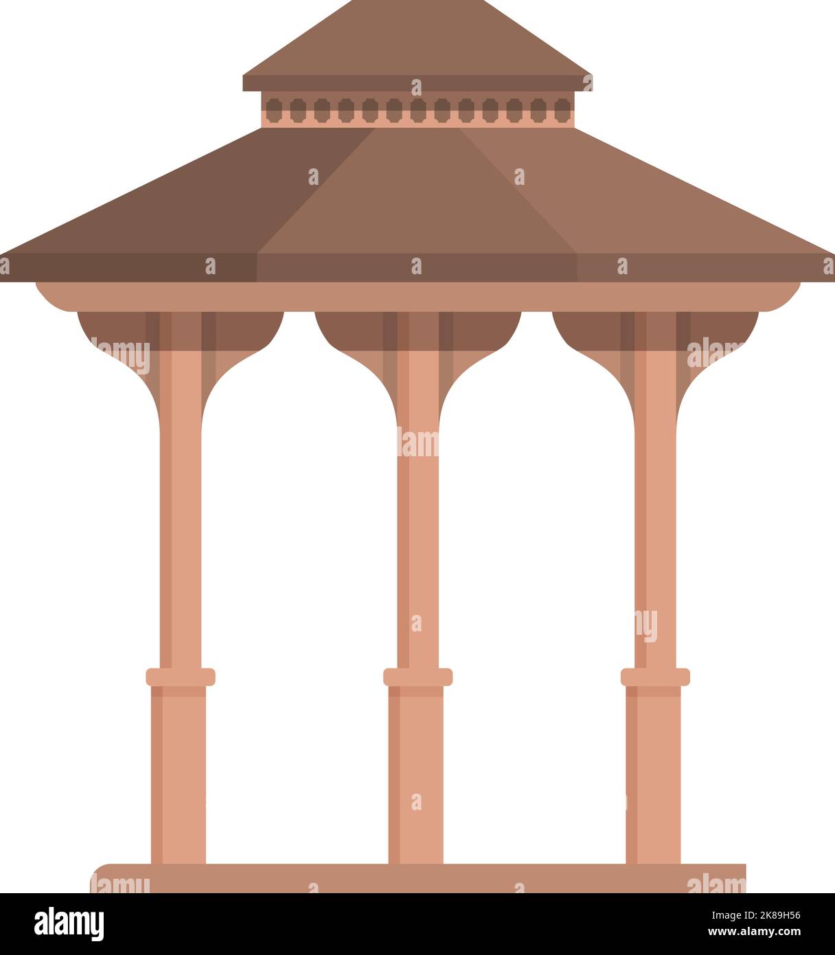 Patio shelter icon cartoon vector. Pergola house. Park building Stock ...