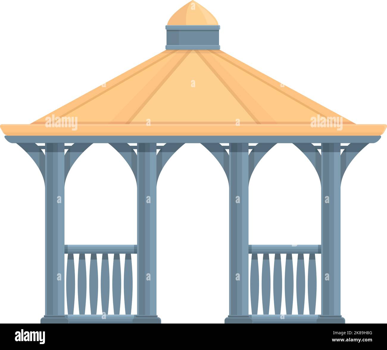 Street shelter icon cartoon vector. Pergola house. Park building Stock ...