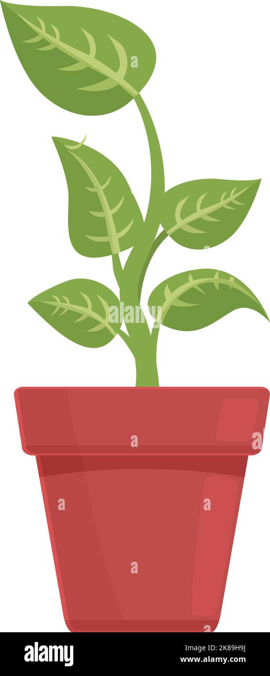 Plant pot icon cartoon vector. Summer garden. Room stem Stock Vector ...