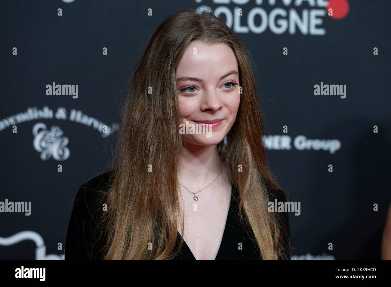 Cologne, Deutschland. 21st Oct, 2022. Charlotte LORENZEN, actress, red ...