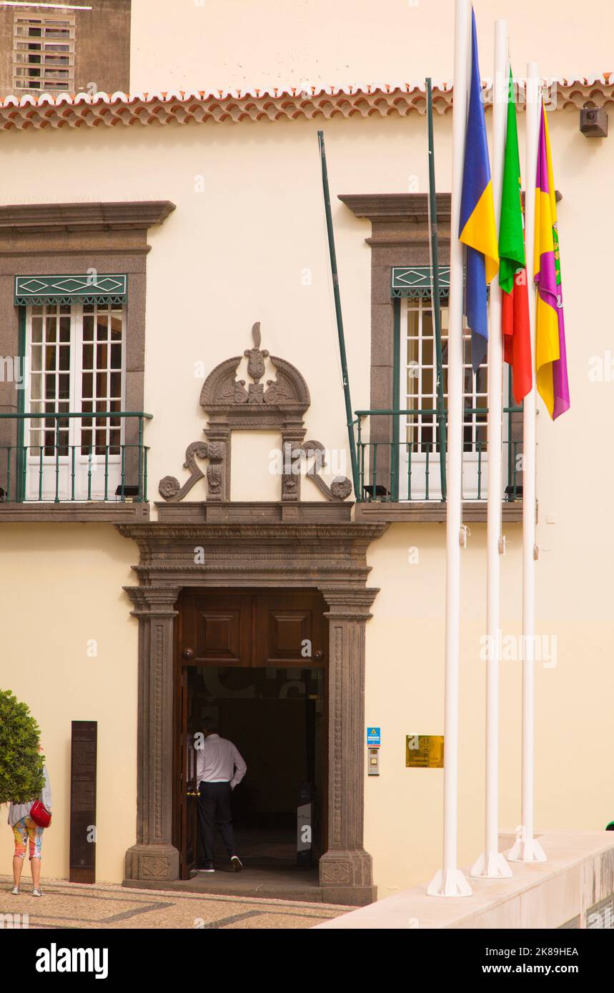 Portugal, Madeira, Funchal, street scene, historic architecture Stock ...