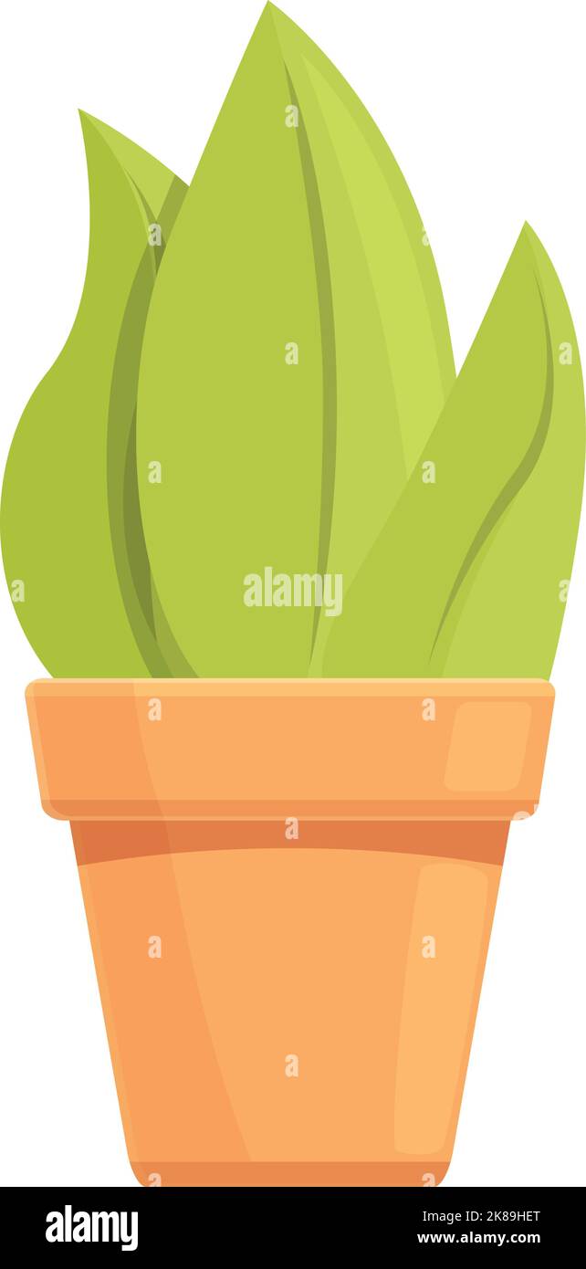 Leaf plant pot icon cartoon vector. Summer garden. Season room Stock ...