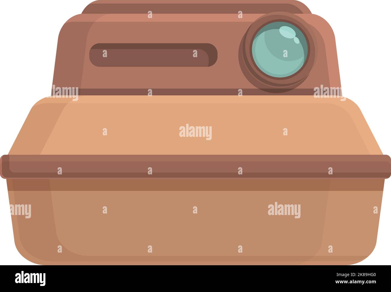Lens retro projector icon cartoon vector. Old video. Device style Stock ...