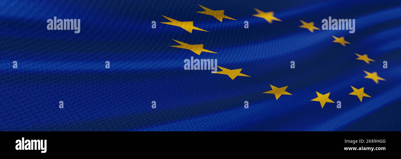 Flag of European Union. Web Banner Stock Photo - Alamy