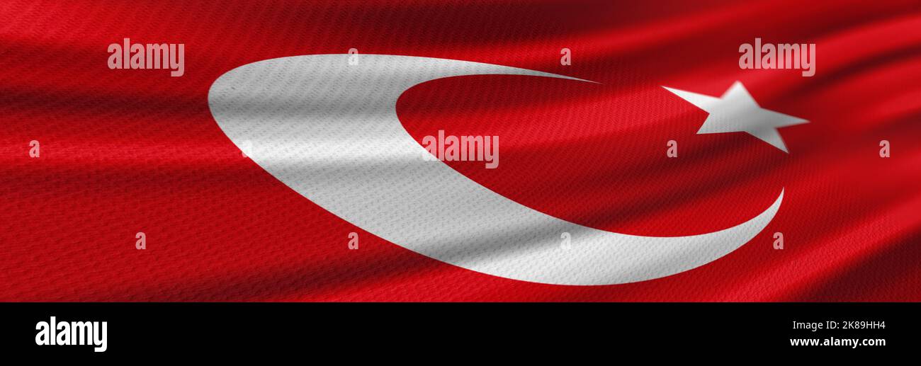 Flag of Turkey. Web Banner Stock Photo - Alamy