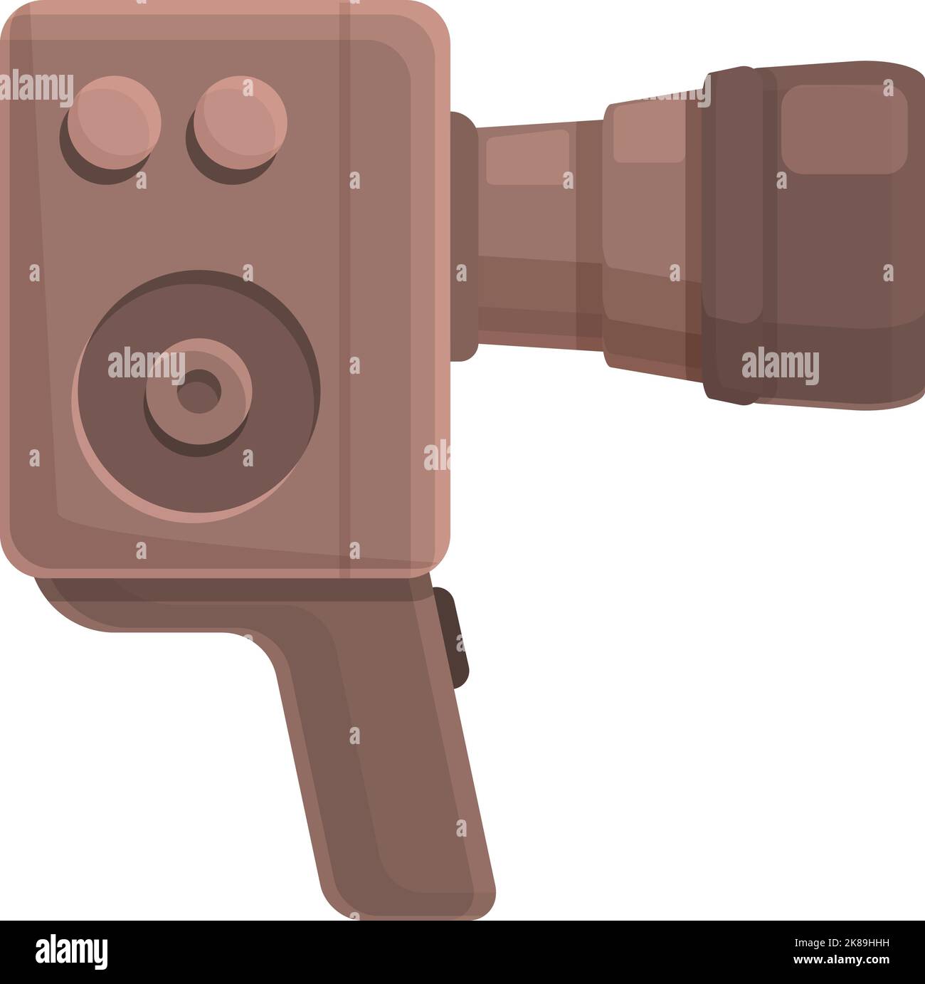 Portable retro camera icon cartoon vector. Old device. Style equipment ...