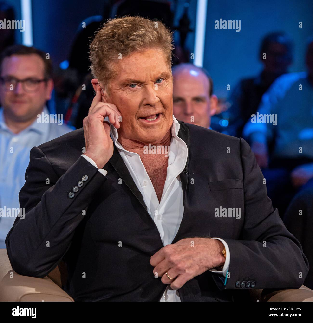 David Hasselhoff, Schauspieler und Sänger bei der Aufzeichnung der 'NDR Talk Show' im NDR ...