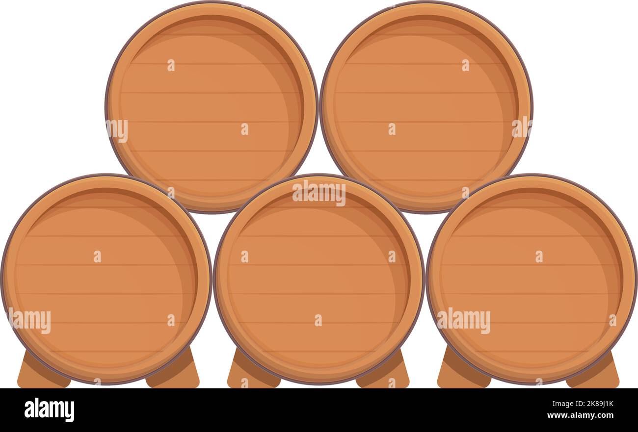 Barrel stack icon cartoon vector. Wine cellar. Shop vine Stock Vector ...