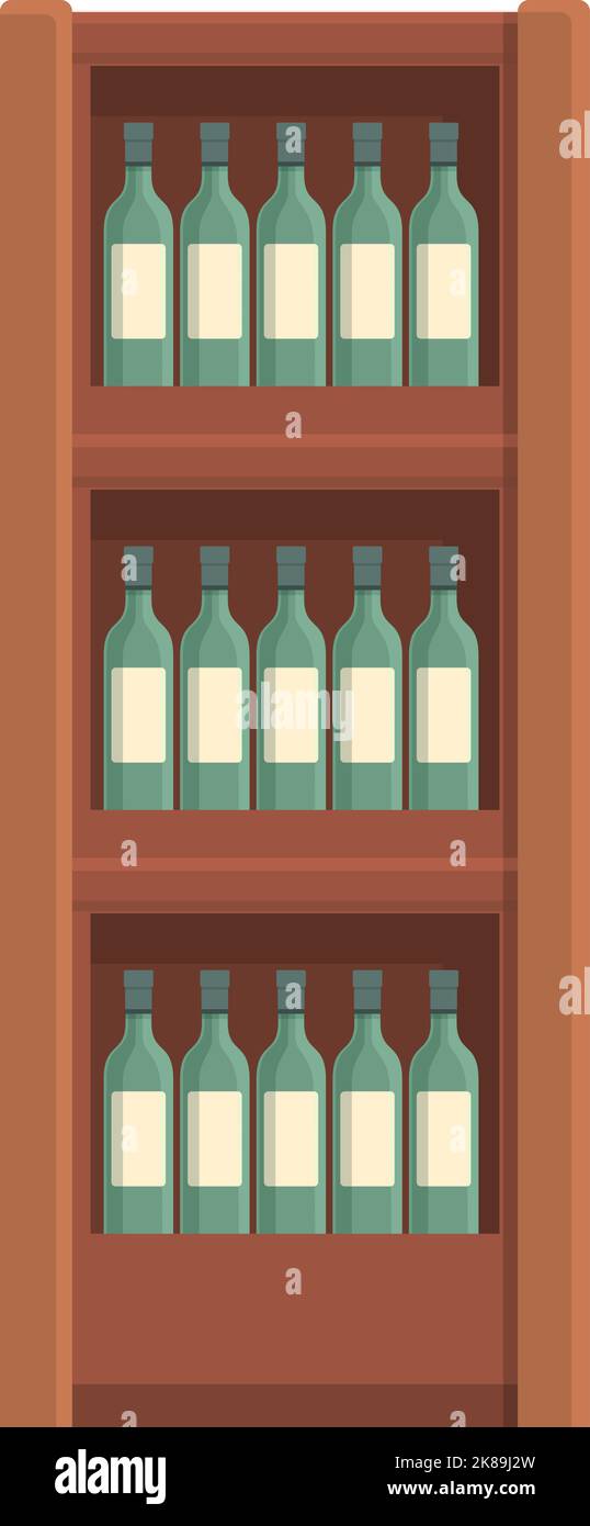 Wine bottle drink bar icon cartoon vector. Store cellar. Grape shop ...