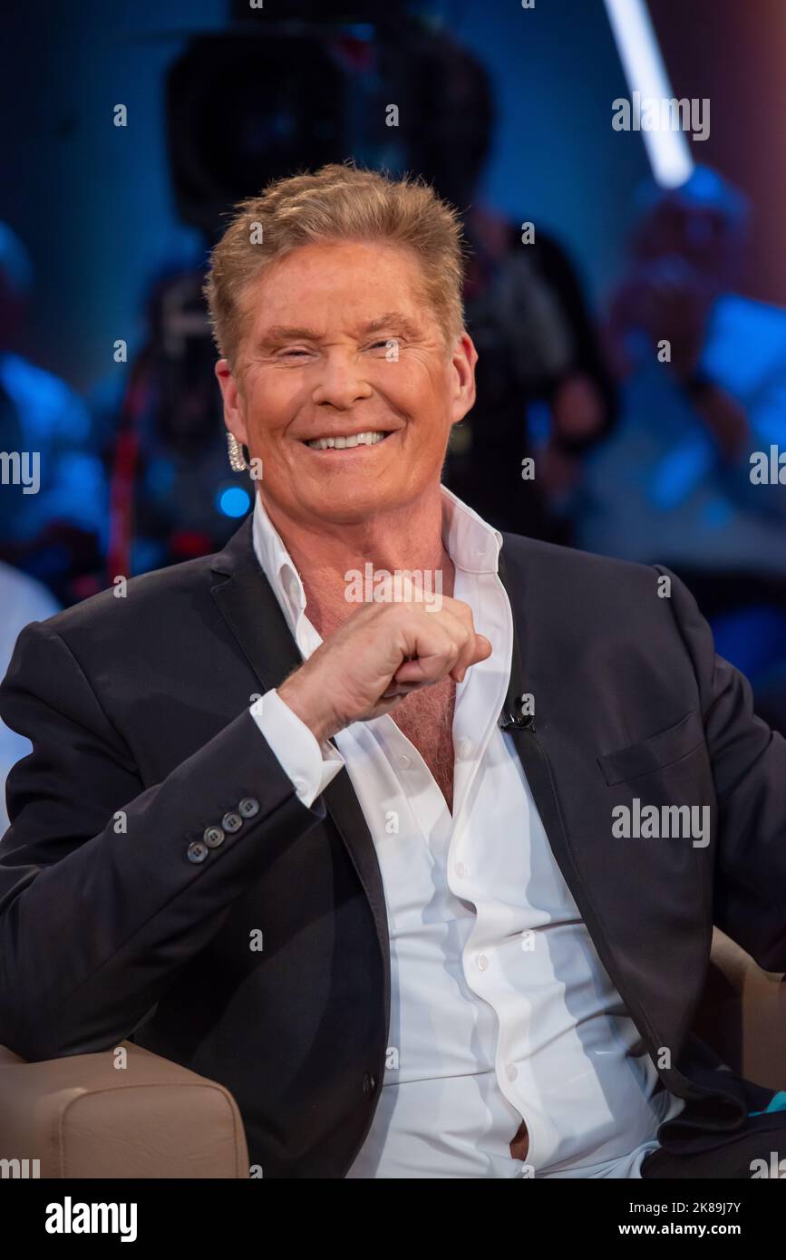 David Hasselhoff, Schauspieler und Sänger bei der Aufzeichnung der 'NDR Talk Show' im NDR ...