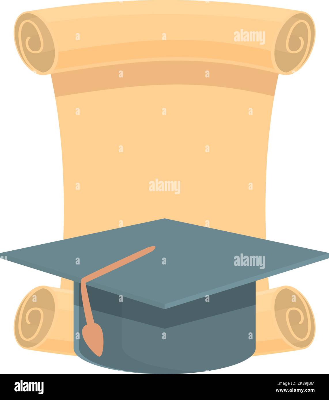 Graduation icon cartoon vector. Diploma award. Gift border Stock Vector ...