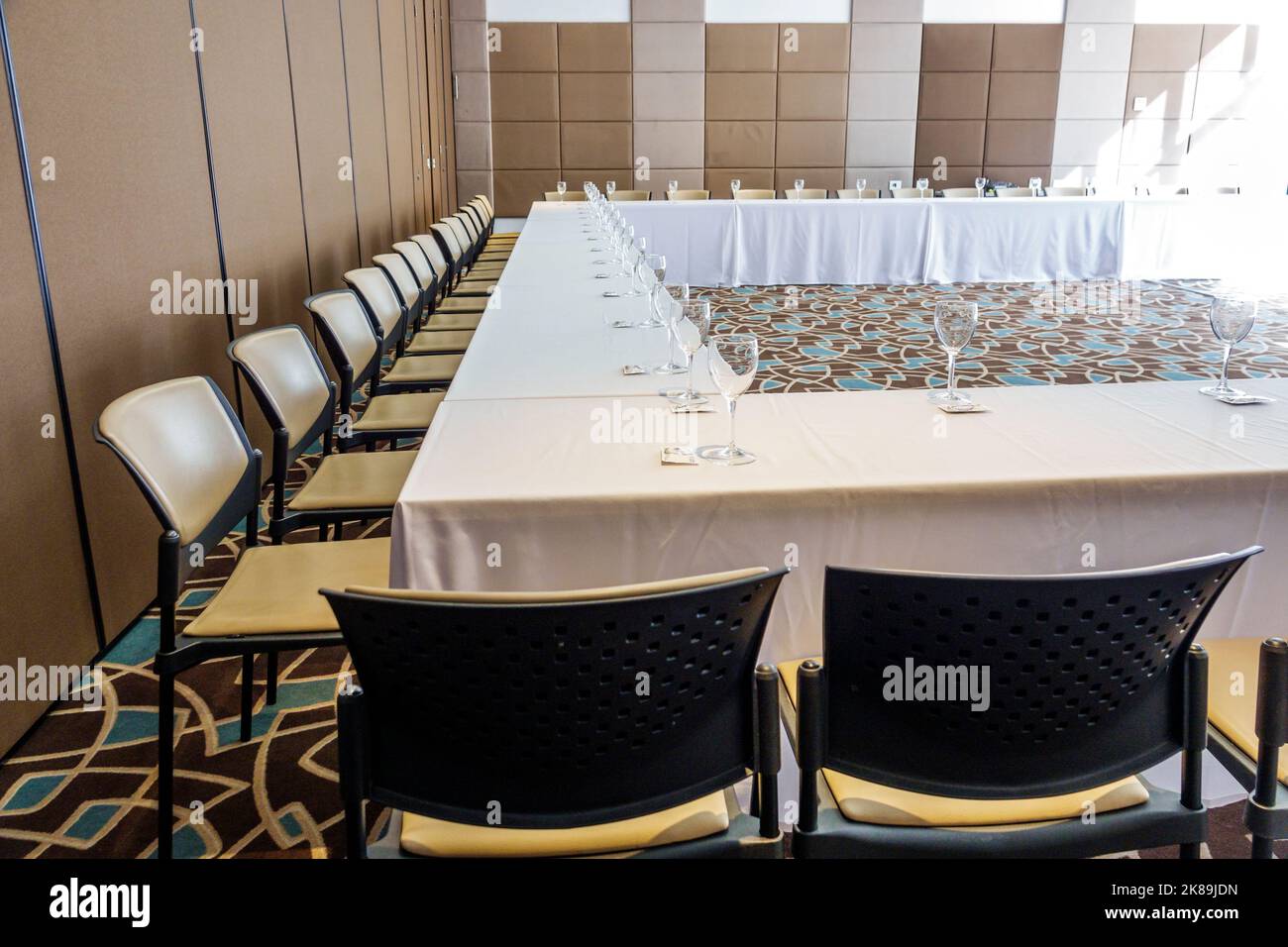 Inside interior meeting conference room u shape table setup hi-res ...