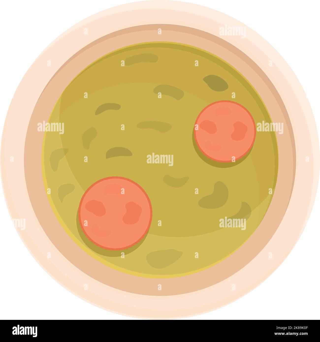 Green soup icon cartoon vector. Food meal. Cod fried Stock Vector Image ...