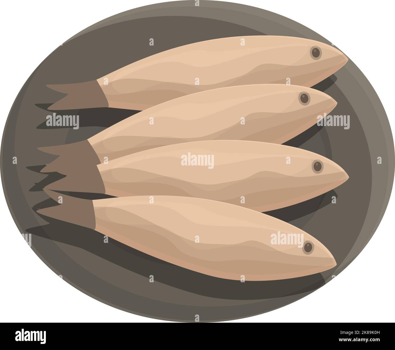 Fish fried icon cartoon vector. Portugal food. Belem tomato Stock ...