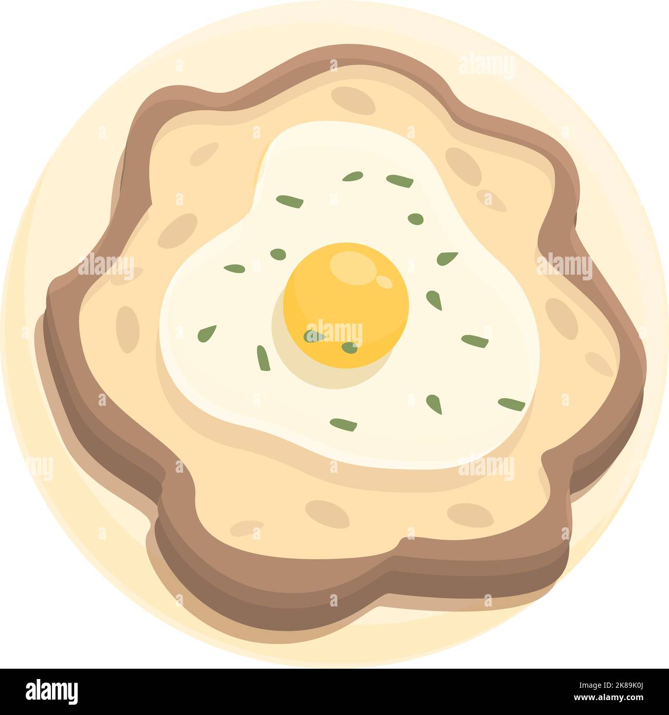 Egg meal icon cartoon vector. Cuisine food. Fried cod Stock Vector ...