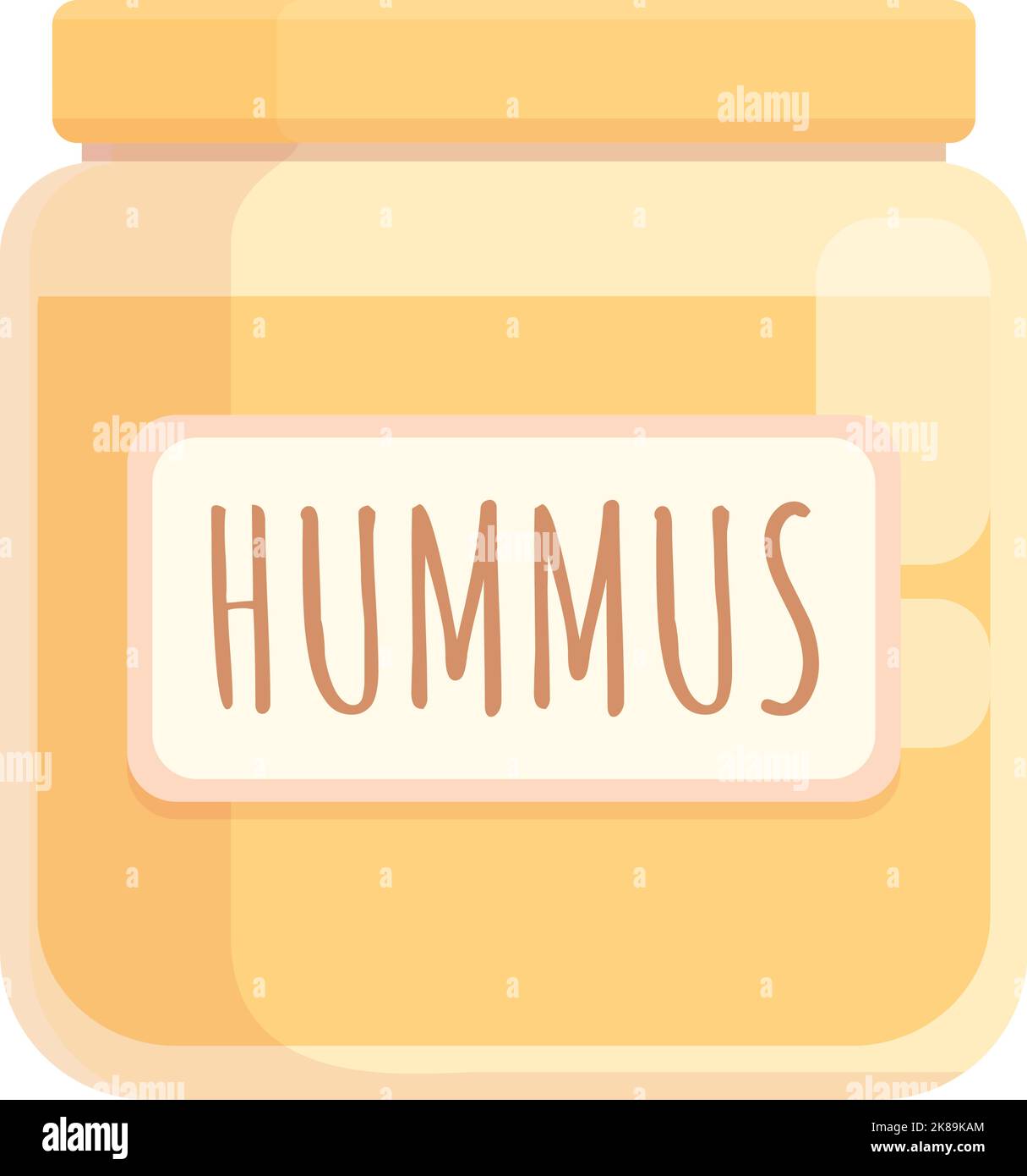 Hummus jar icon cartoon vector. Pita bread. Paste food Stock Vector ...