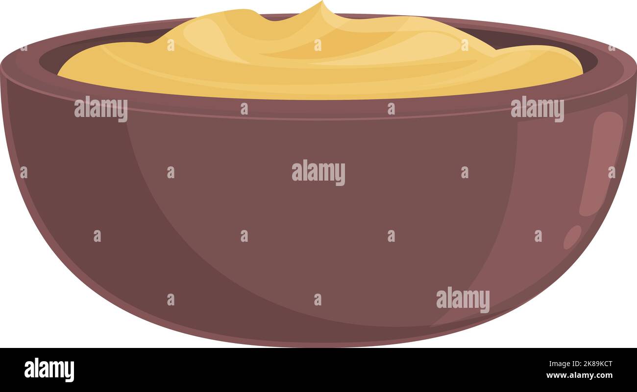 Hummus chickpea icon cartoon vector. Pita bread. Plate olive Stock ...