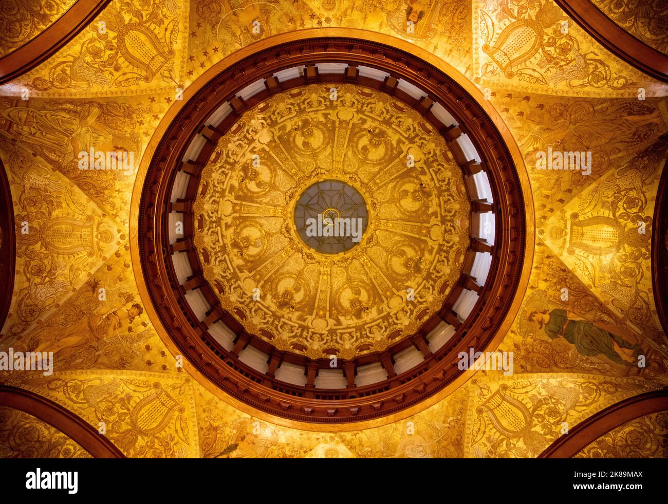 St. Augustine, Florida, USA, October 11th, 2022. Rotunda ceiling at Flagler College Stock Photo ...