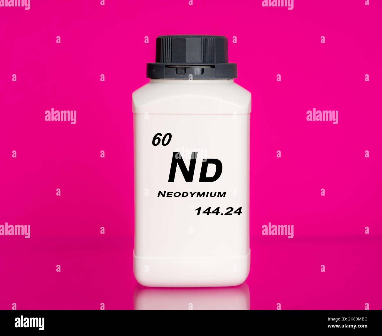 Container of the chemical element neodymium Stock Photo - Alamy