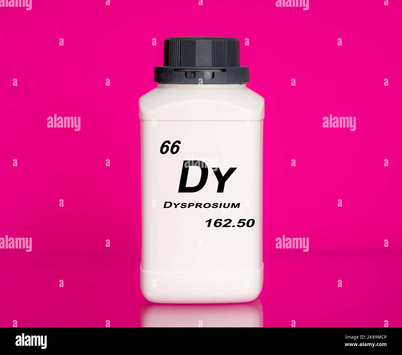 Container of the chemical element dysprosium Stock Photo - Alamy