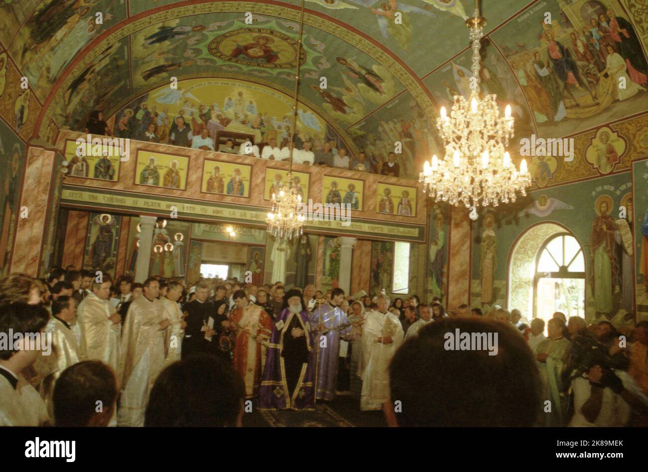 Spermezeu, Bistrița-Năsăud County, Romania, 2002. The re-consecration ...