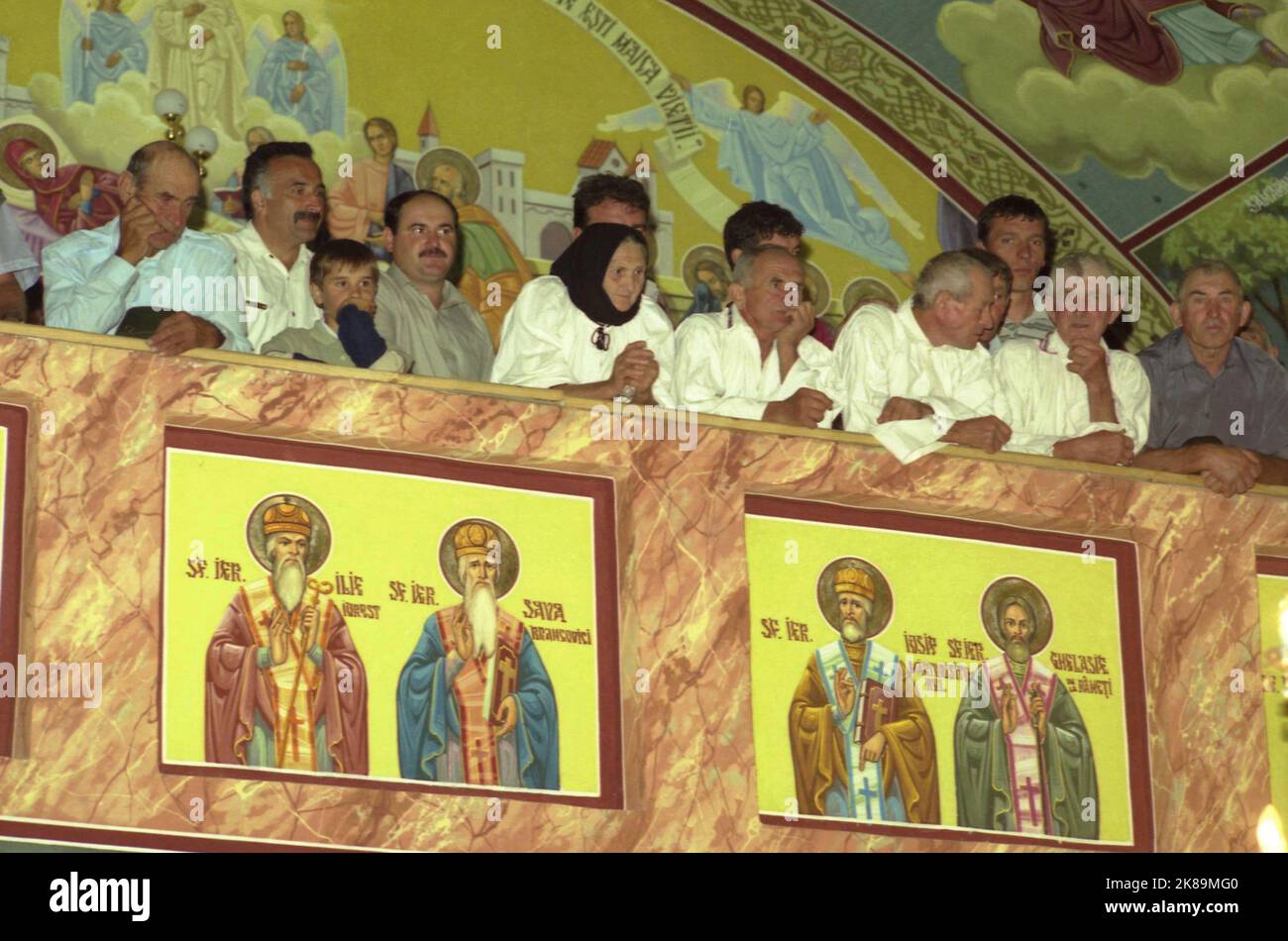 Spermezeu, Bistrița-Năsăud County, Romania, 2002. The re-consecration ...