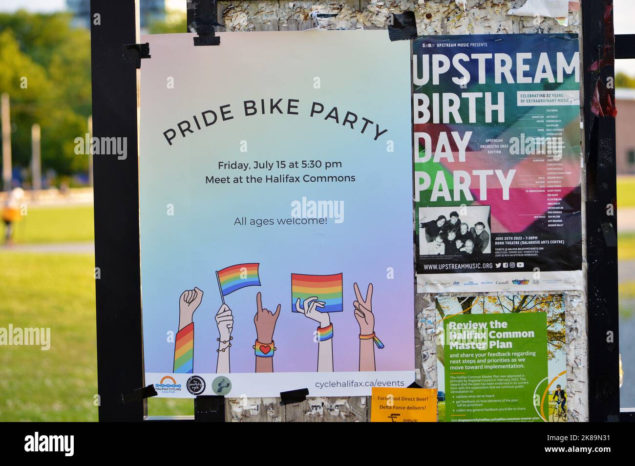 Advertisement for Halifax Pride Bike Party on a community message board ...