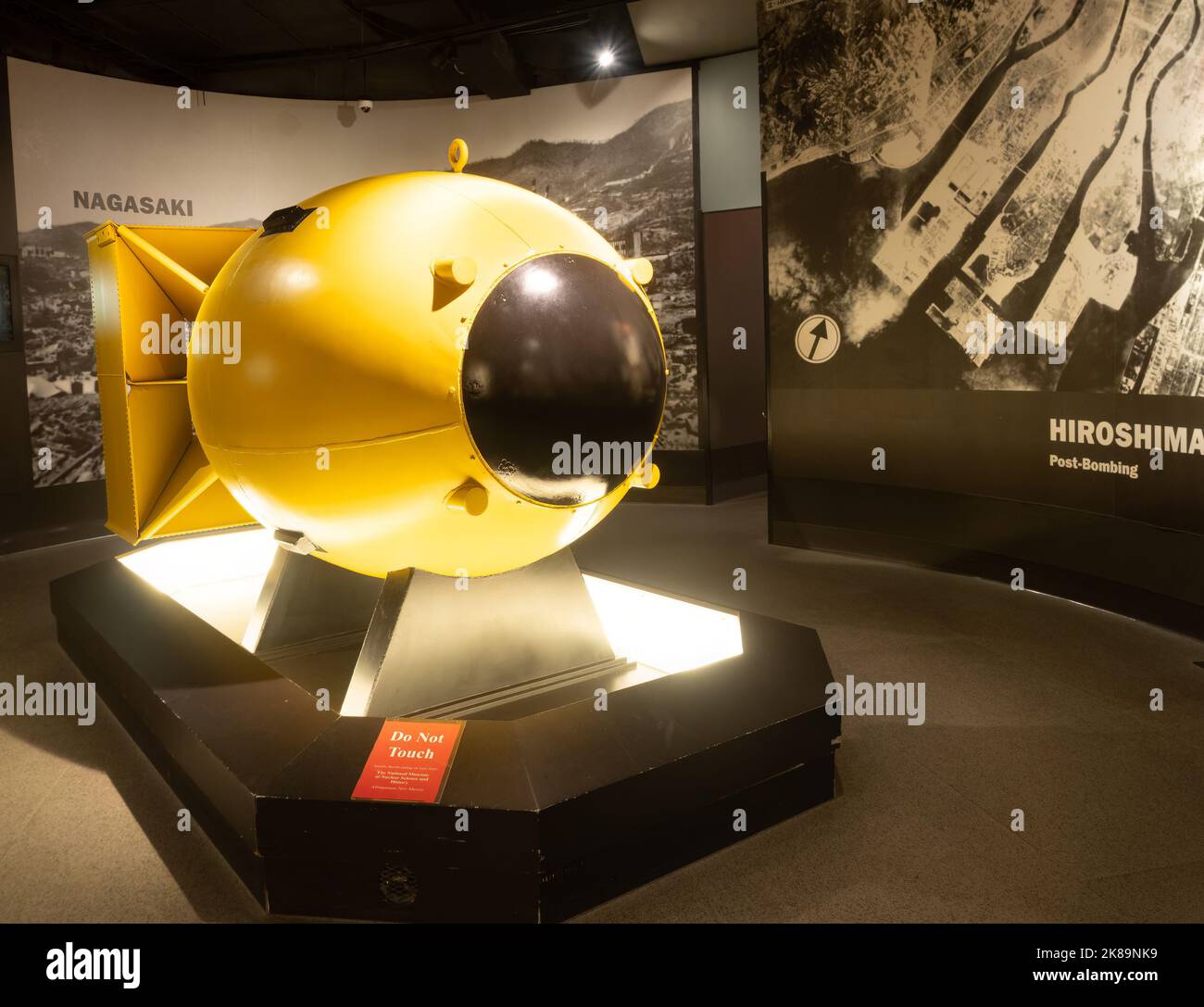 The Fat Man yellow bomb casing similar to atomic bomb dropped on ...