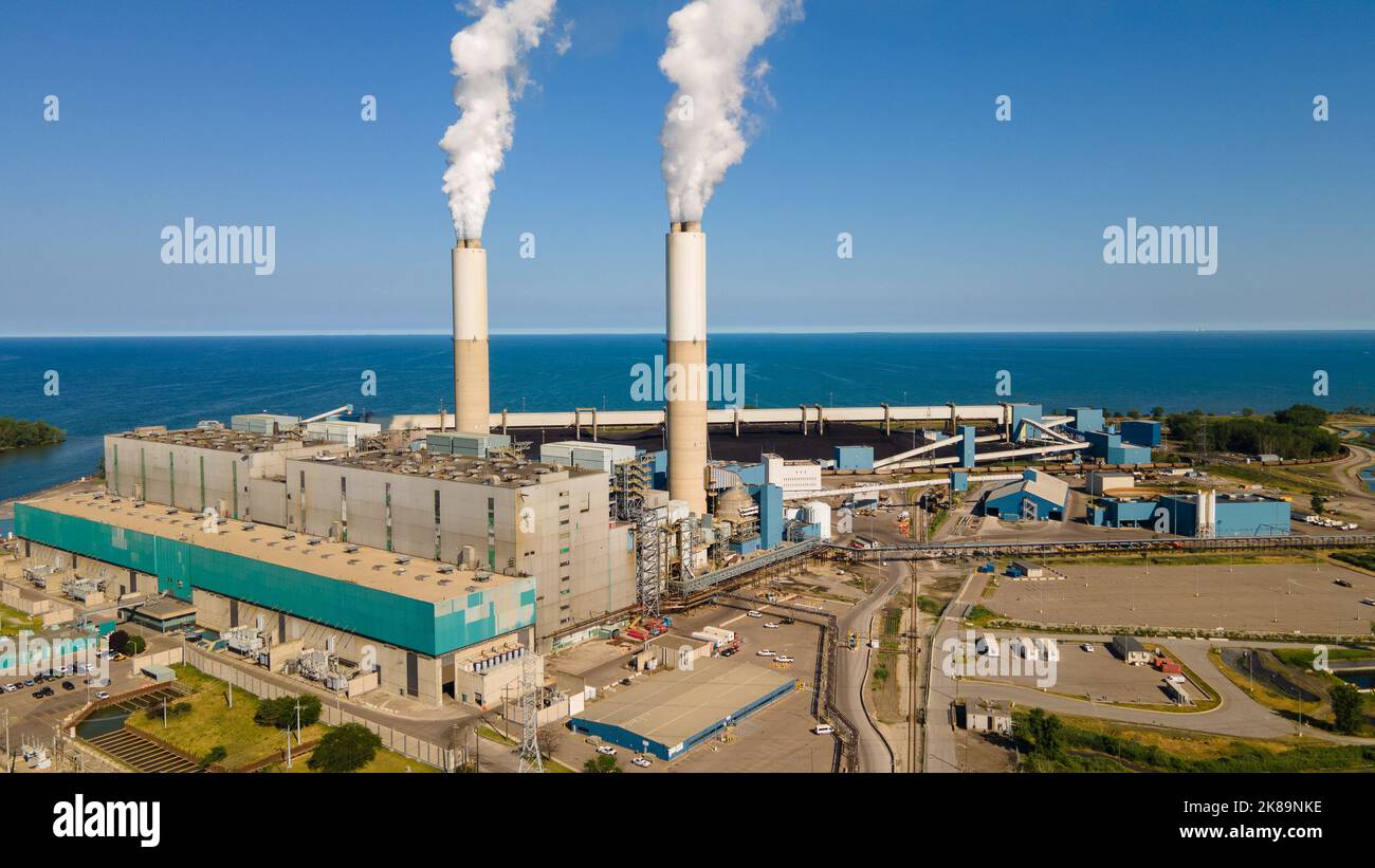 DTE Monroe Coal Power Plant, Monroe Michigan Stock Photo - Alamy
