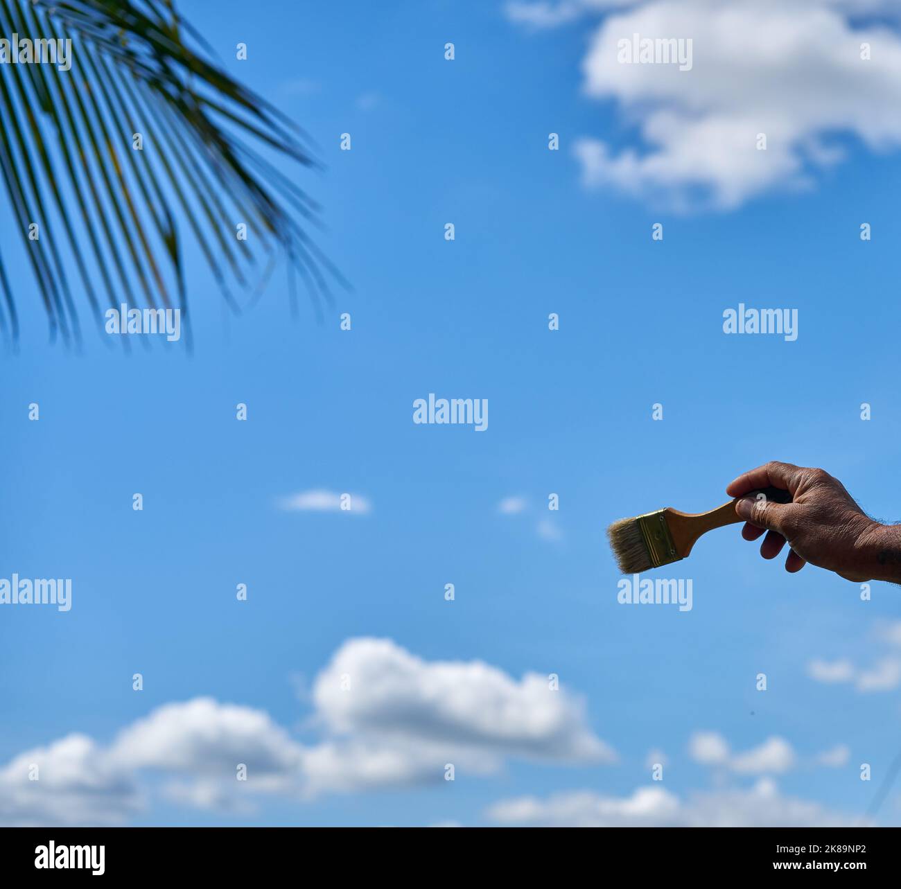 Man paints sky paint hi-res stock photography and images - Alamy