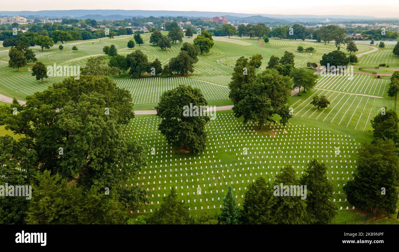 Aerial view of the Chattanooga National Cemetery Stock Photo - Alamy
