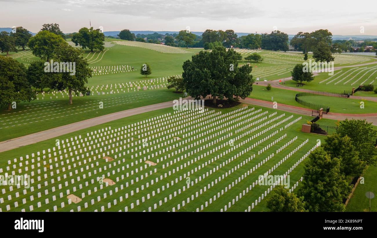 Aerial view of the Chattanooga National Cemetery Stock Photo - Alamy