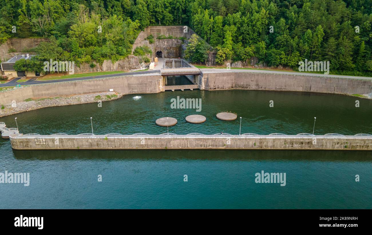 Pumped Storage Hydropower discharge tunnel with deflector cells and ...