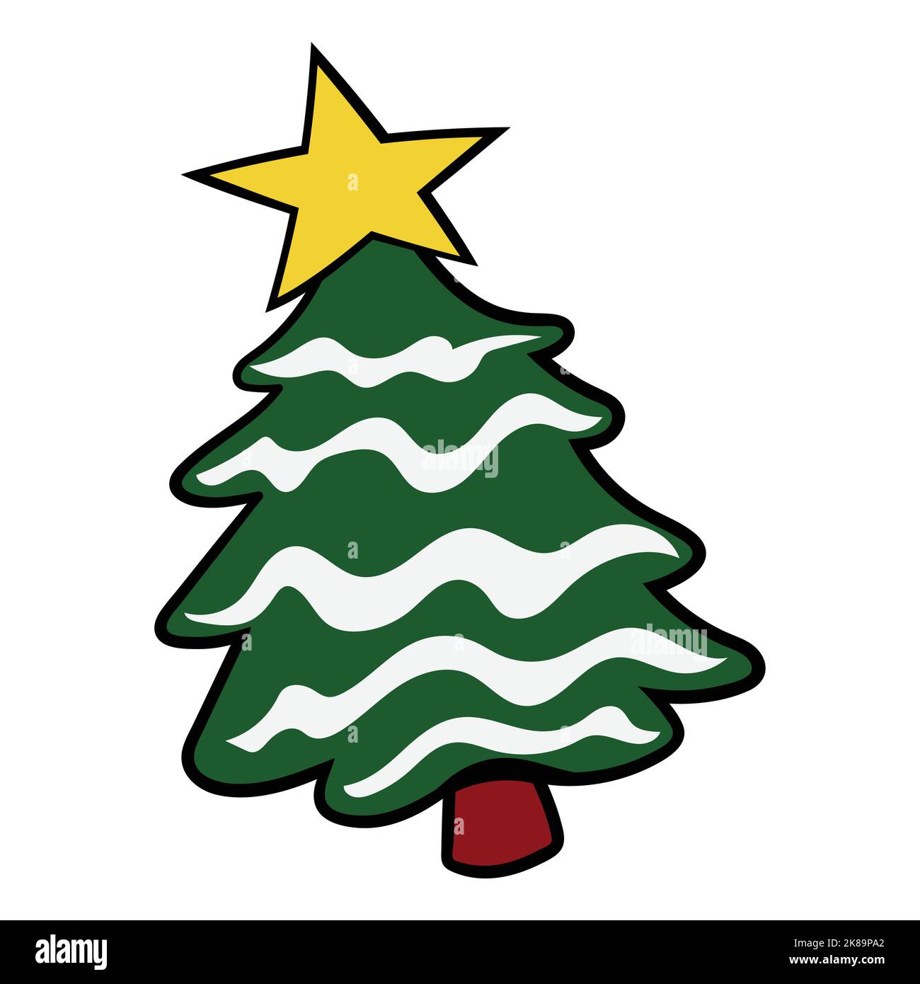 Decorated christmas trees Vector Illustration for christmas element ...