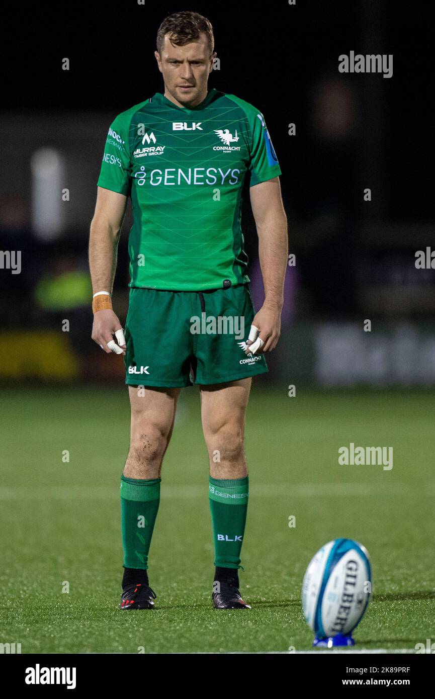 Jack Carty of Connacht takes a conversion during the United Rugby ...
