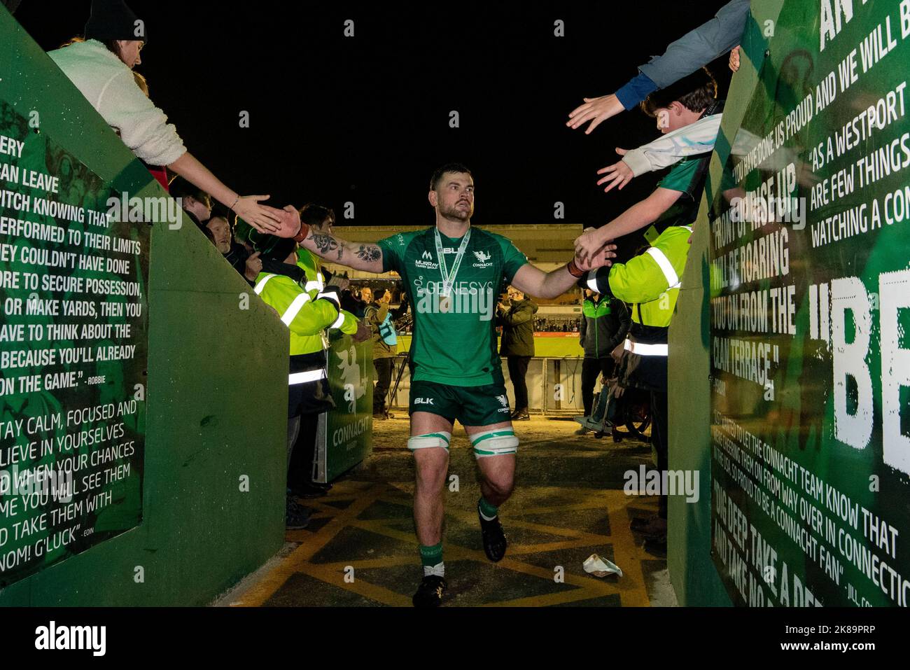 Galway, Ireland. 22nd Oct, 2022. Conor Oliver of Connacht after the ...