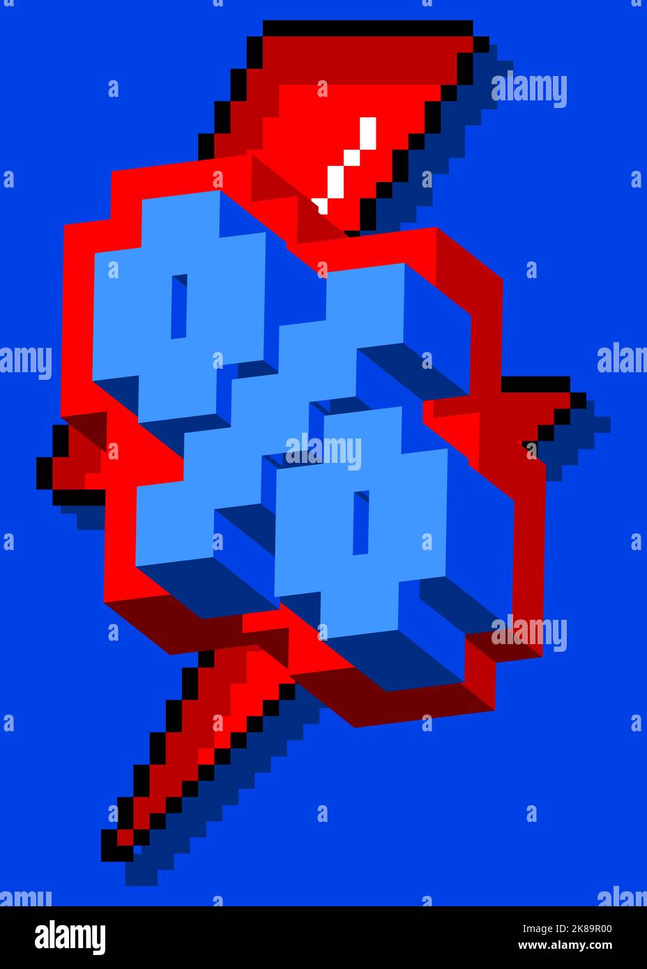 Percentage Sign. Pixelated word with geometric graphic background ...