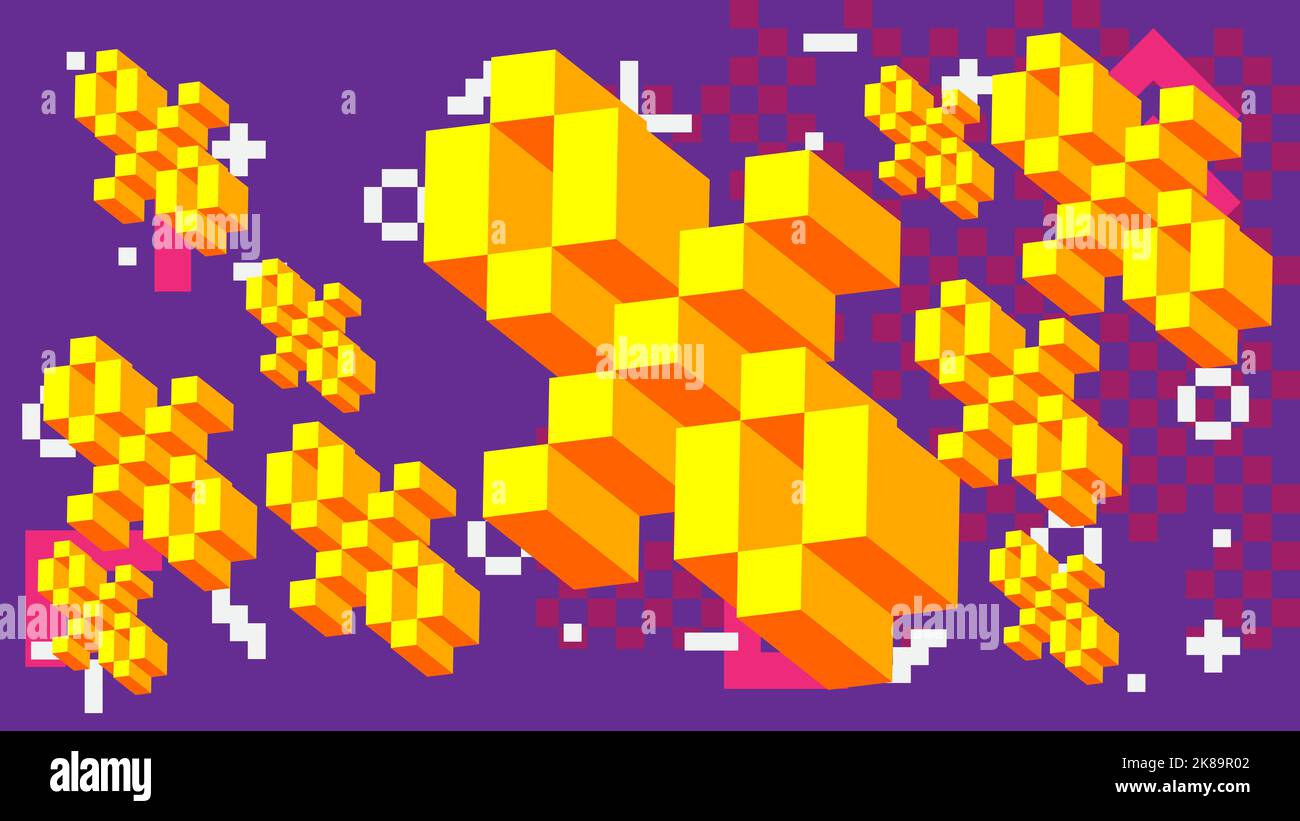 Percentage Sign. Pixelated word with geometric graphic background ...