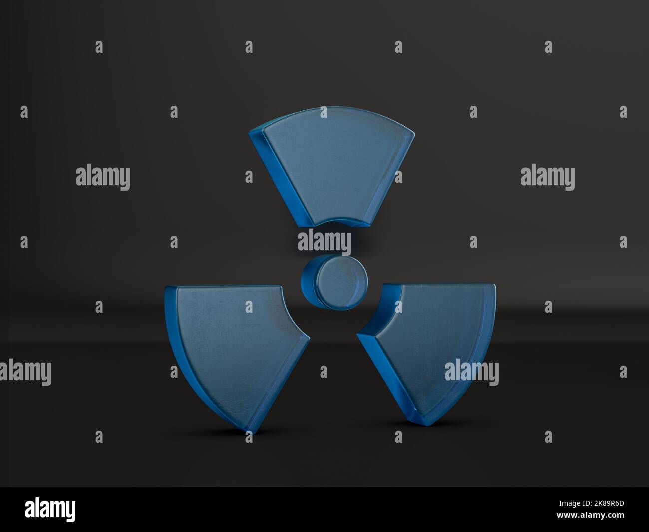 Glass radiation symbol on a black background. 3d illustration Stock ...