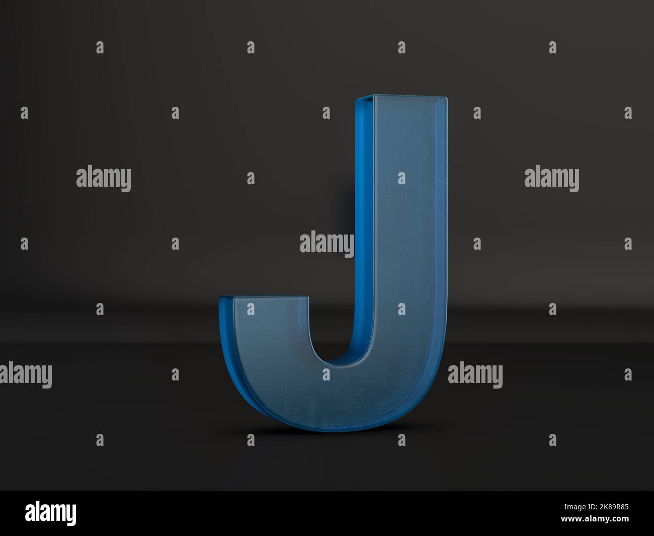 Glass letter J on a black background. 3d illustration Stock Photo - Alamy