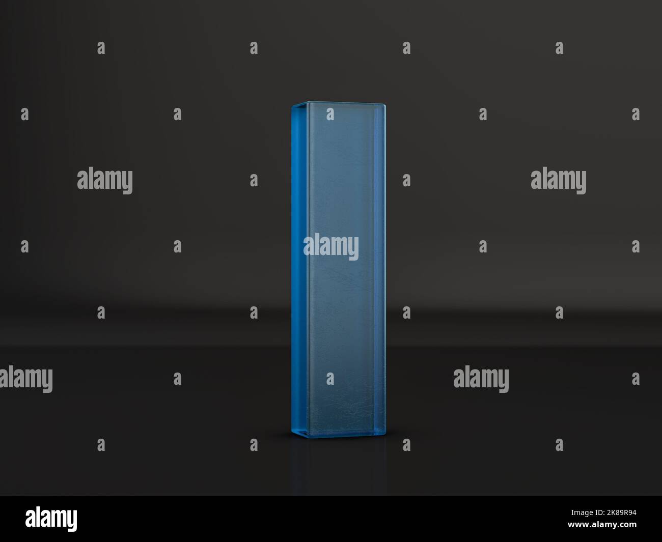 Glass letter I on a black background. 3d illustration Stock Photo - Alamy