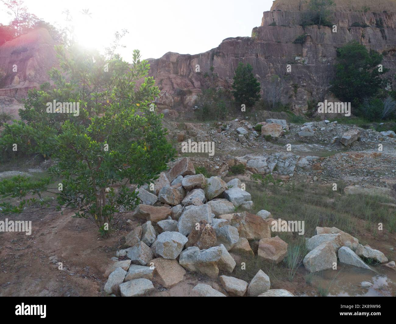 environment scene around the quarry area Stock Photo - Alamy