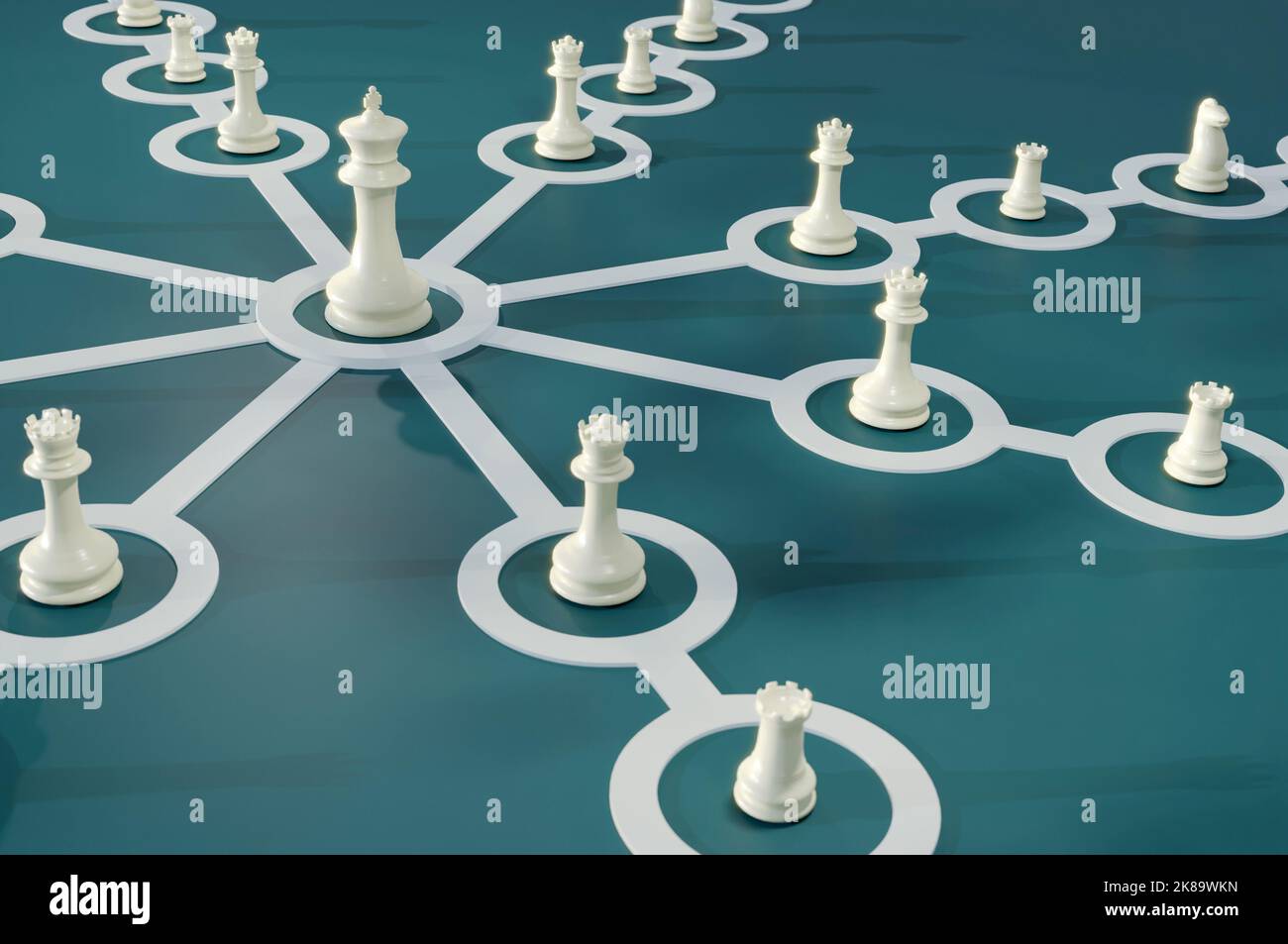 3D Illustration , 3d rendering . business relation connecting ideas ...